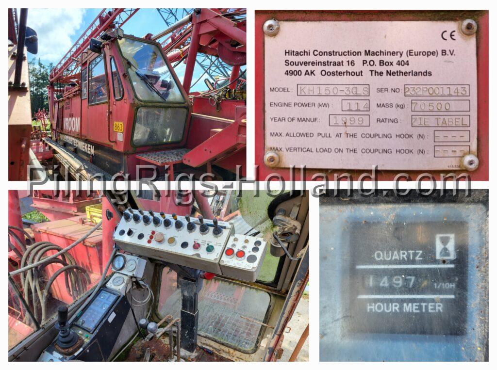 Hitachi KH150-3GLS Piling rig - Pilingrigs Holland
